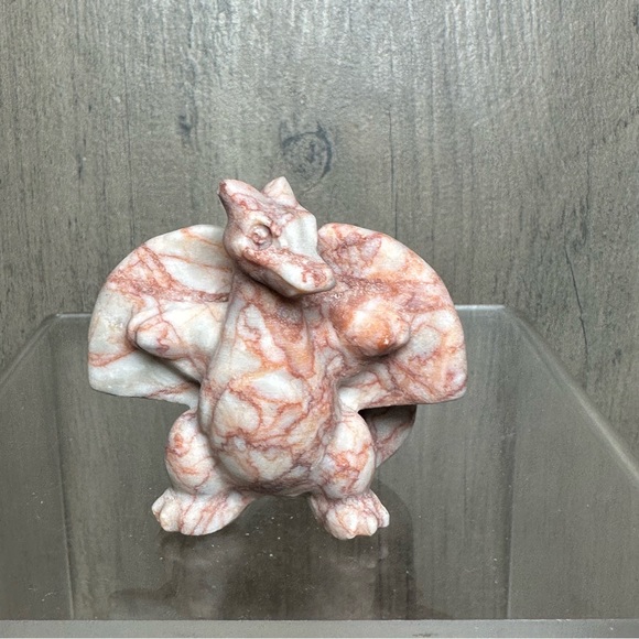 Accents | Pokmon Charizard Red Vein Jasper Crystal Stone Carving ...
